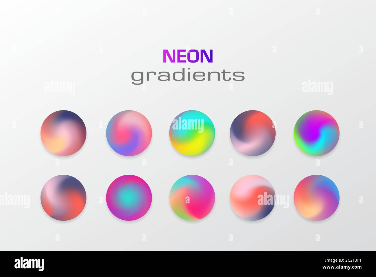 Abstract sphere neon colors gradients isolated Stock Vector Image & Art ...
