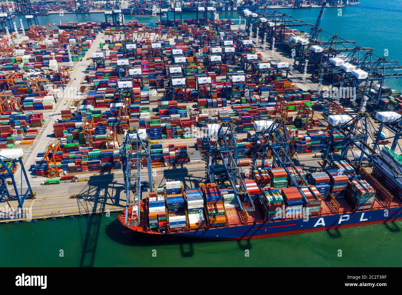 Kwai Chung, Hong Kong 15 May 2019: Kwai Chung Cargo Terminal in Hong ... Kwai Chung, Hong Kong 15 May 2019: Kwai Chung Cargo Terminal in Hong ...