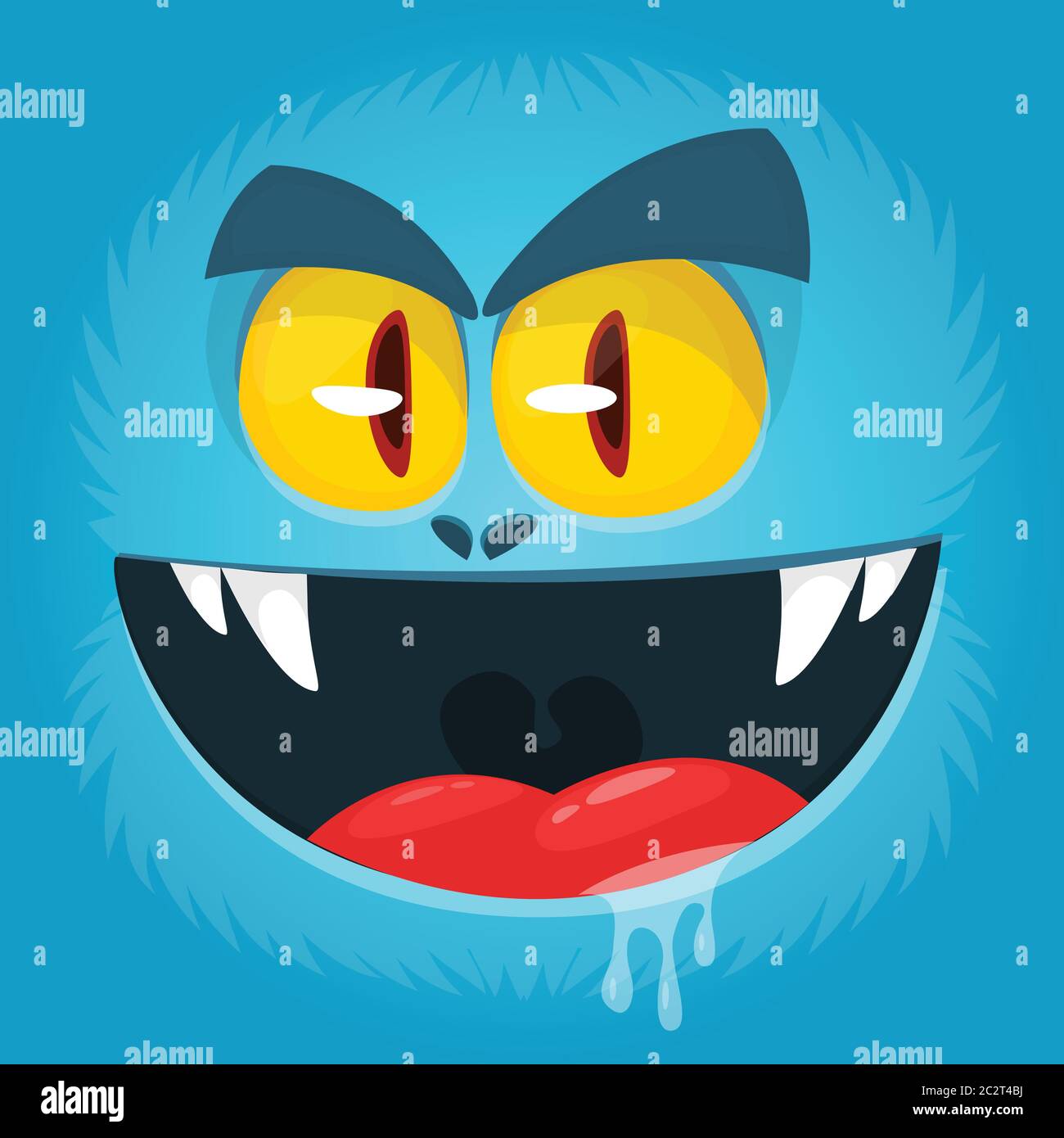 Angry cartoon vampire monster character. Vector illustration Halloween ...