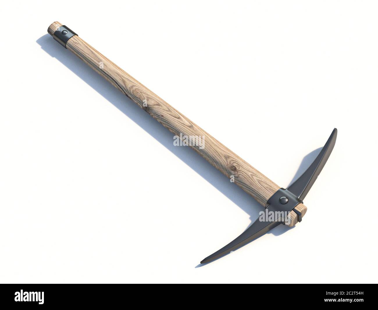 Pickaxe 3D rendering illustration isolated on white background Stock ...