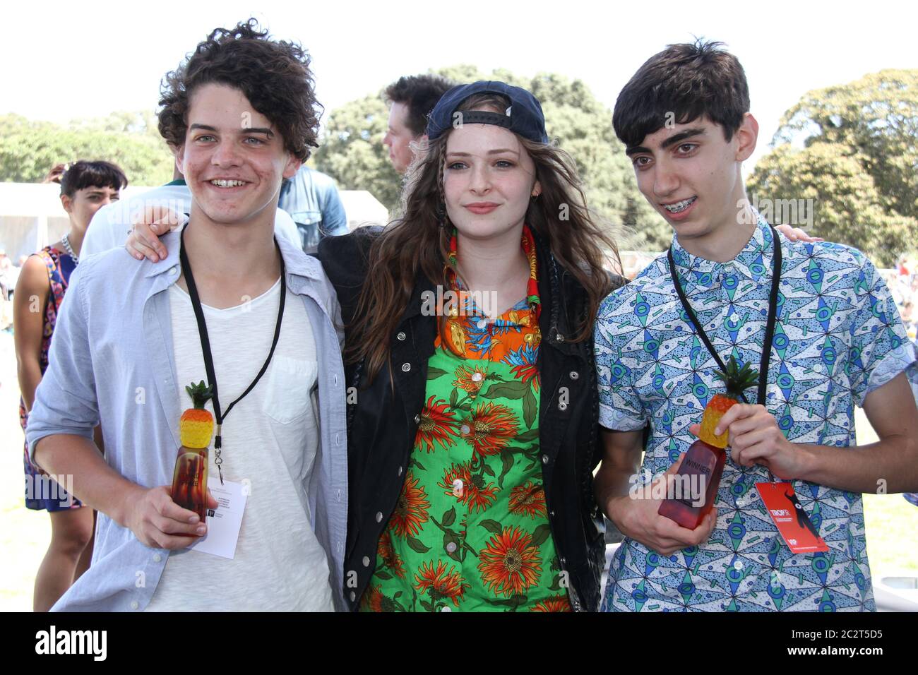 Tropfest Junior third prize winner Conor Jamieson, judge Ashleigh ...