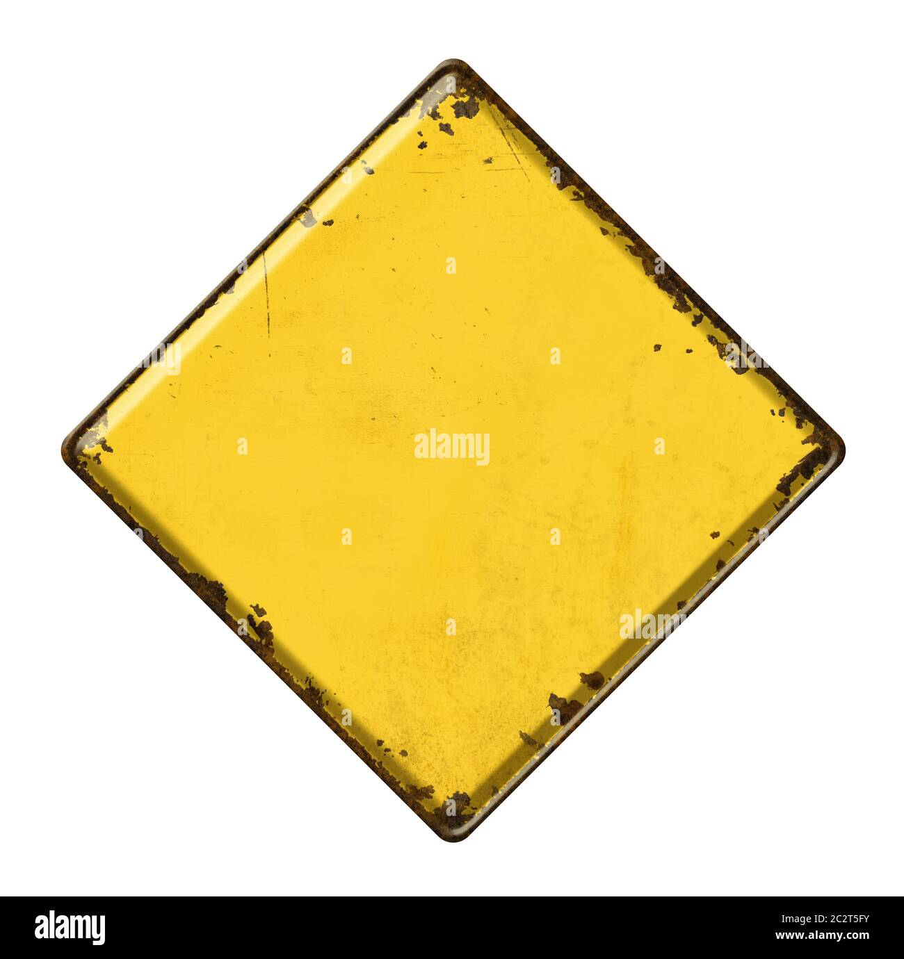 Empty vintage tin sign on a white background Stock Photo - Alamy