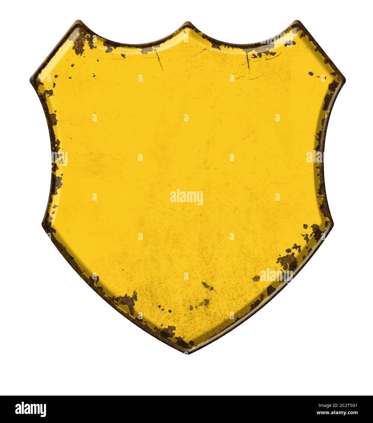 Empty vintage tin sign on a white background Stock Photo - Alamy