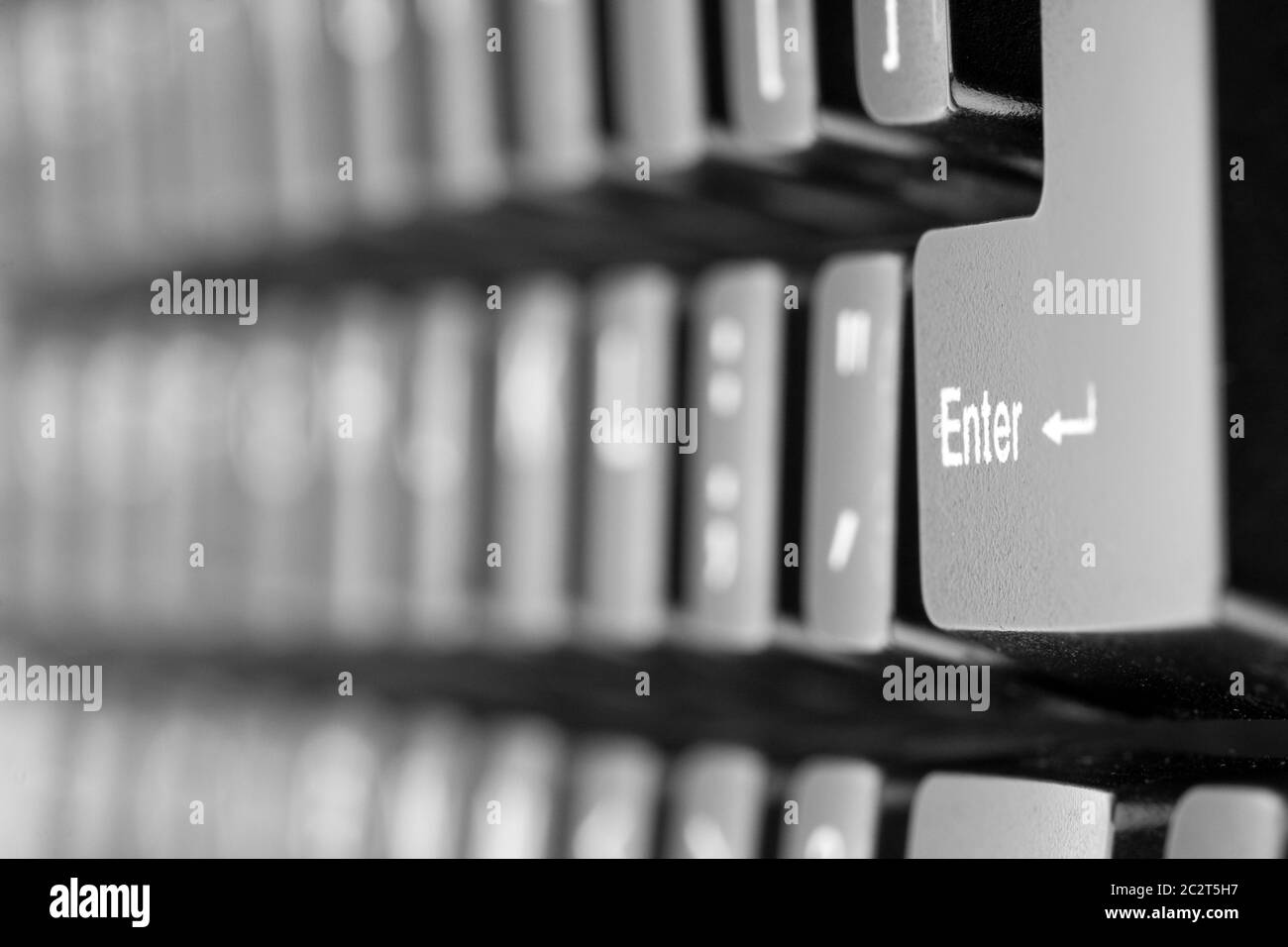 Close up macro view keyboard Black and White Stock Photos & Images - Alamy