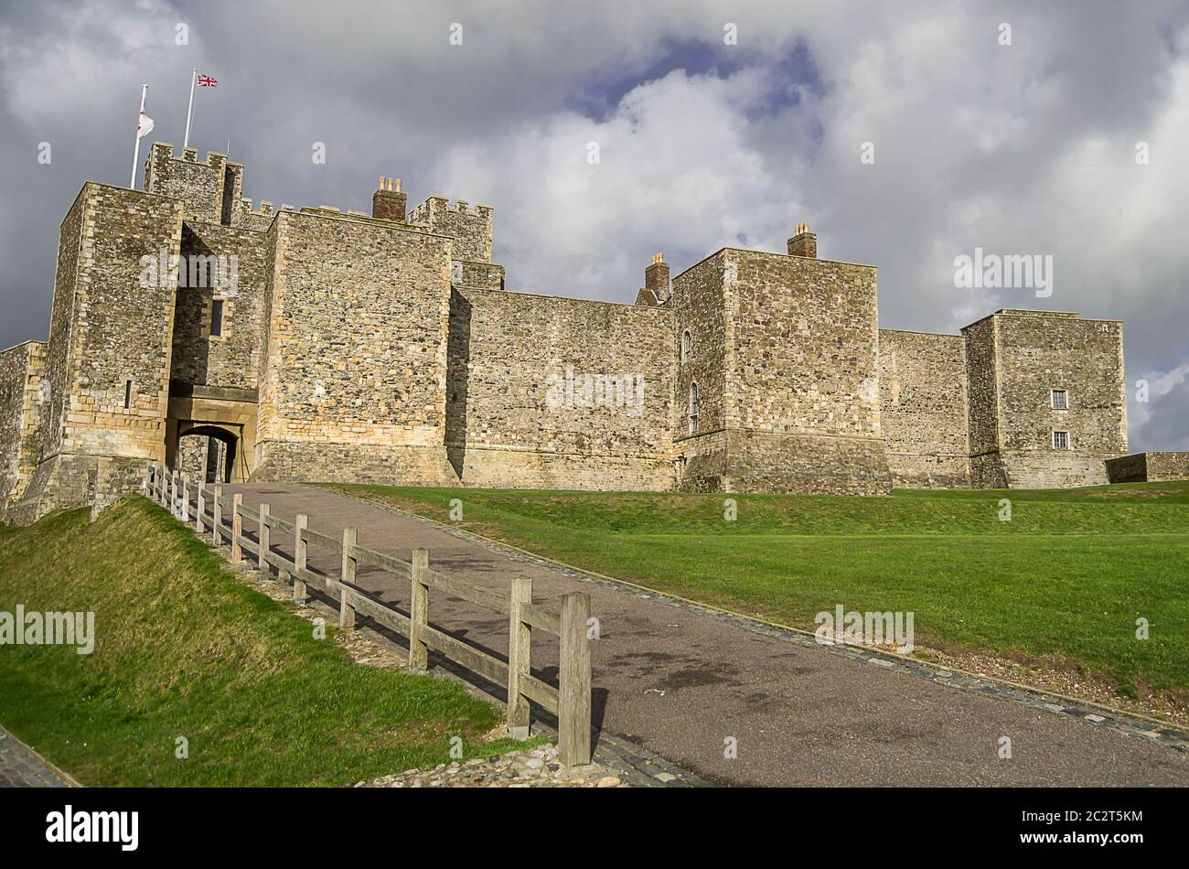 Dover castle with its entrance in England Stock Photo - Alamy