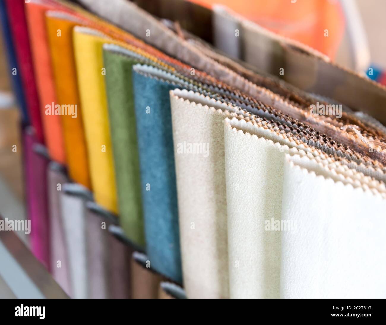 Colorful samples of different fabrics Stock Photo - Alamy