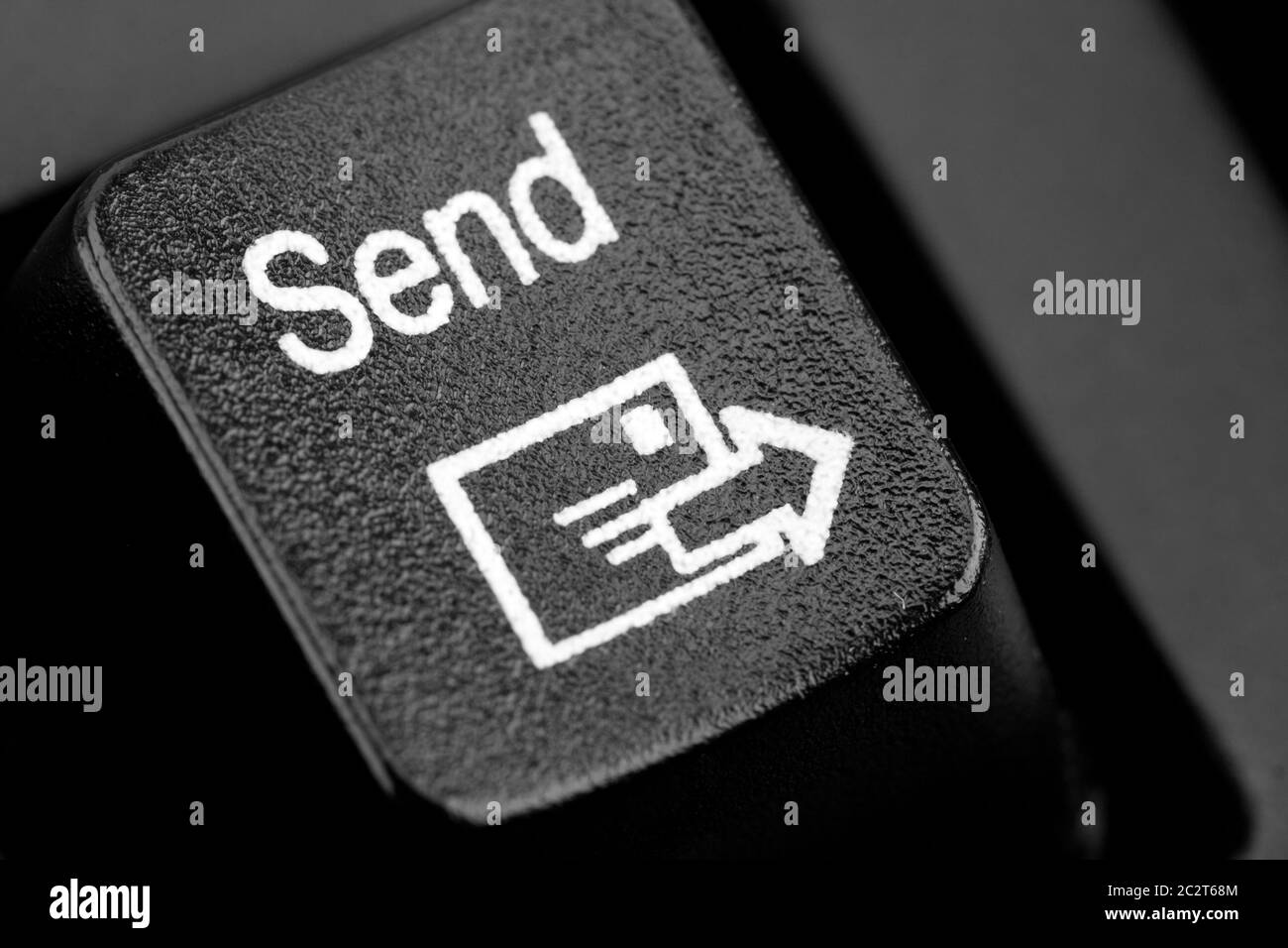 Close-up view of computer keyboard. "Send mail" key Stock Photo - Alamy