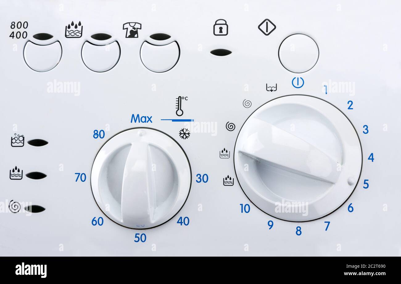 Control panel of modern washing machine Stock Photo - Alamy