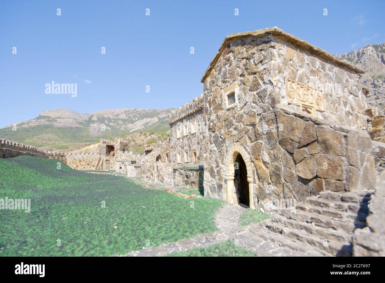 Old medieval castle in mountains Stock Photo - Alamy