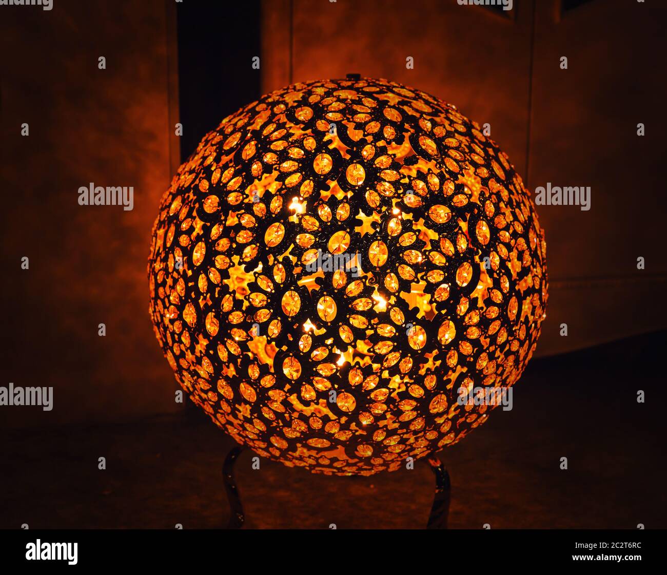Abstract decorative lamp in the dark Stock Photo - Alamy