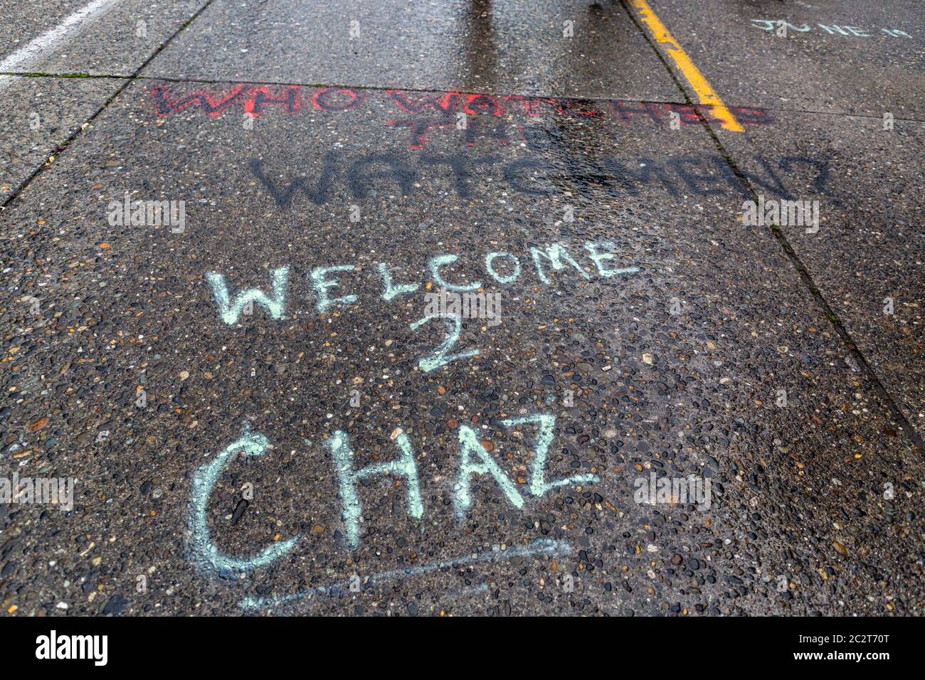 The Capitol Hill Autonomous Zone (CHAZ) or the Capitol Hill Occupied ...