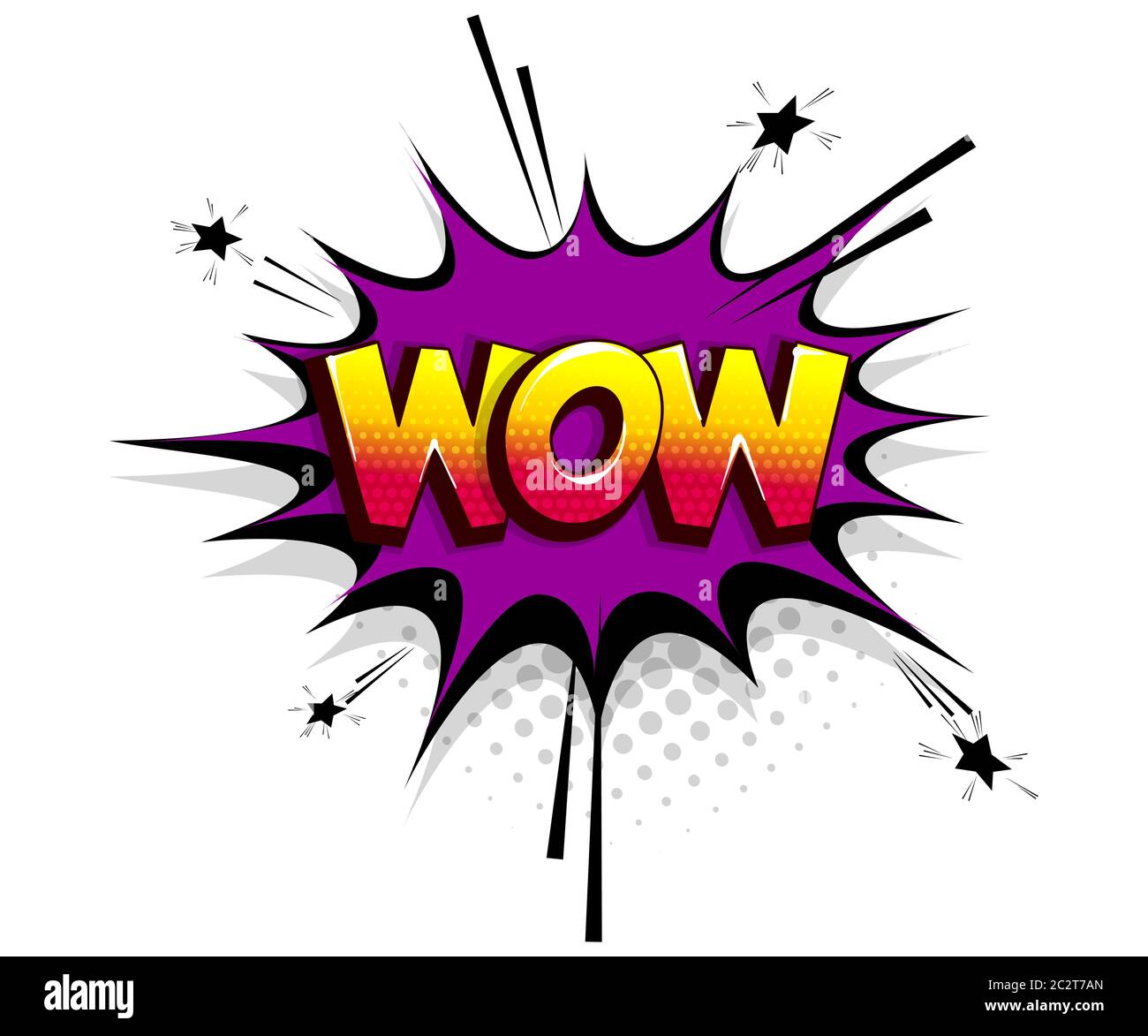 Comic text WOW speech bubble pop art style Stock Vector Image & Art - Alamy