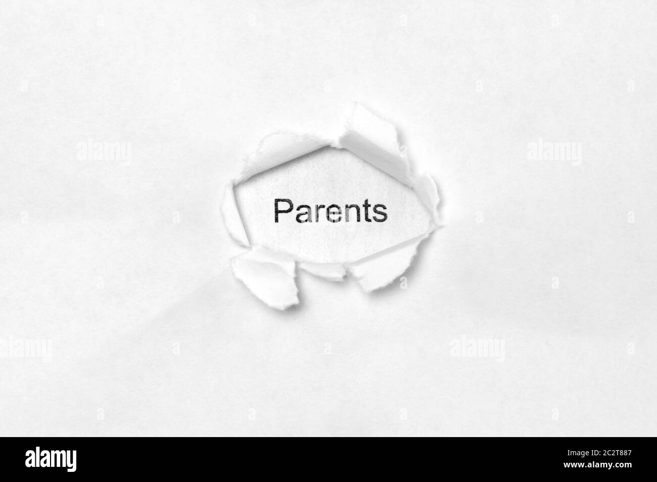 Word Parents on white isolated background, the inscription through the ...