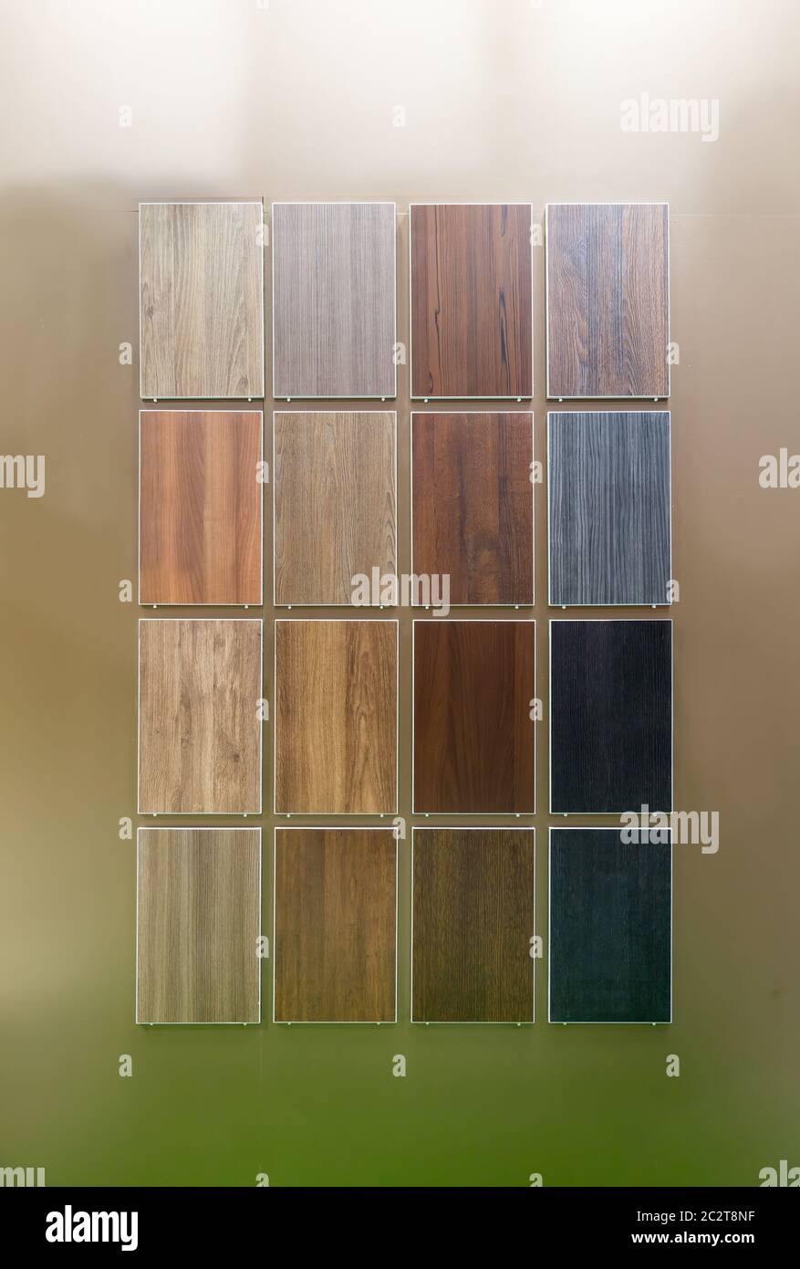 Different wooden panels samples in a rows Stock Photo - Alamy