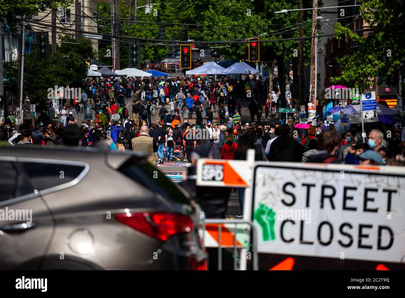 The Capitol Hill Autonomous Zone (CHAZ) or the Capitol Hill Occupied ...