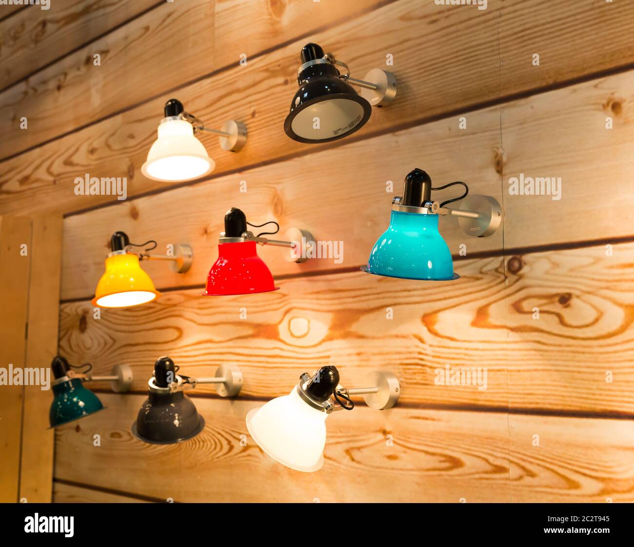 Set of various wall lamps Stock Photo - Alamy