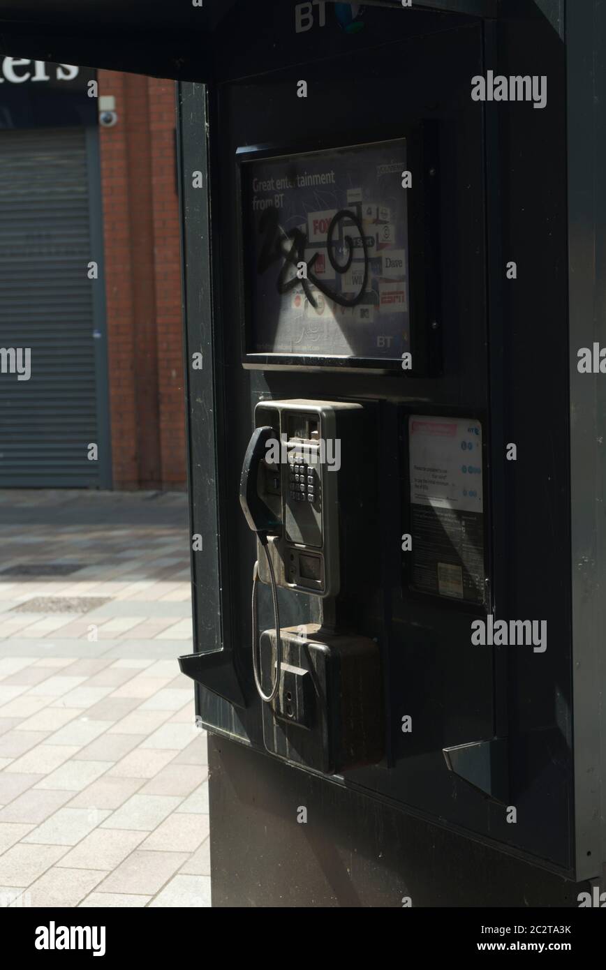 Phone Booth in Castle Arcade Stock Photo - Alamy