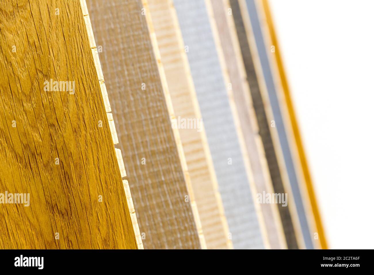 Set of various wood planks in a row Stock Photo - Alamy