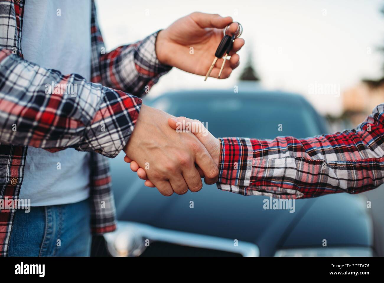 Woman with car keys and drivers license driving test hi-res stock ...