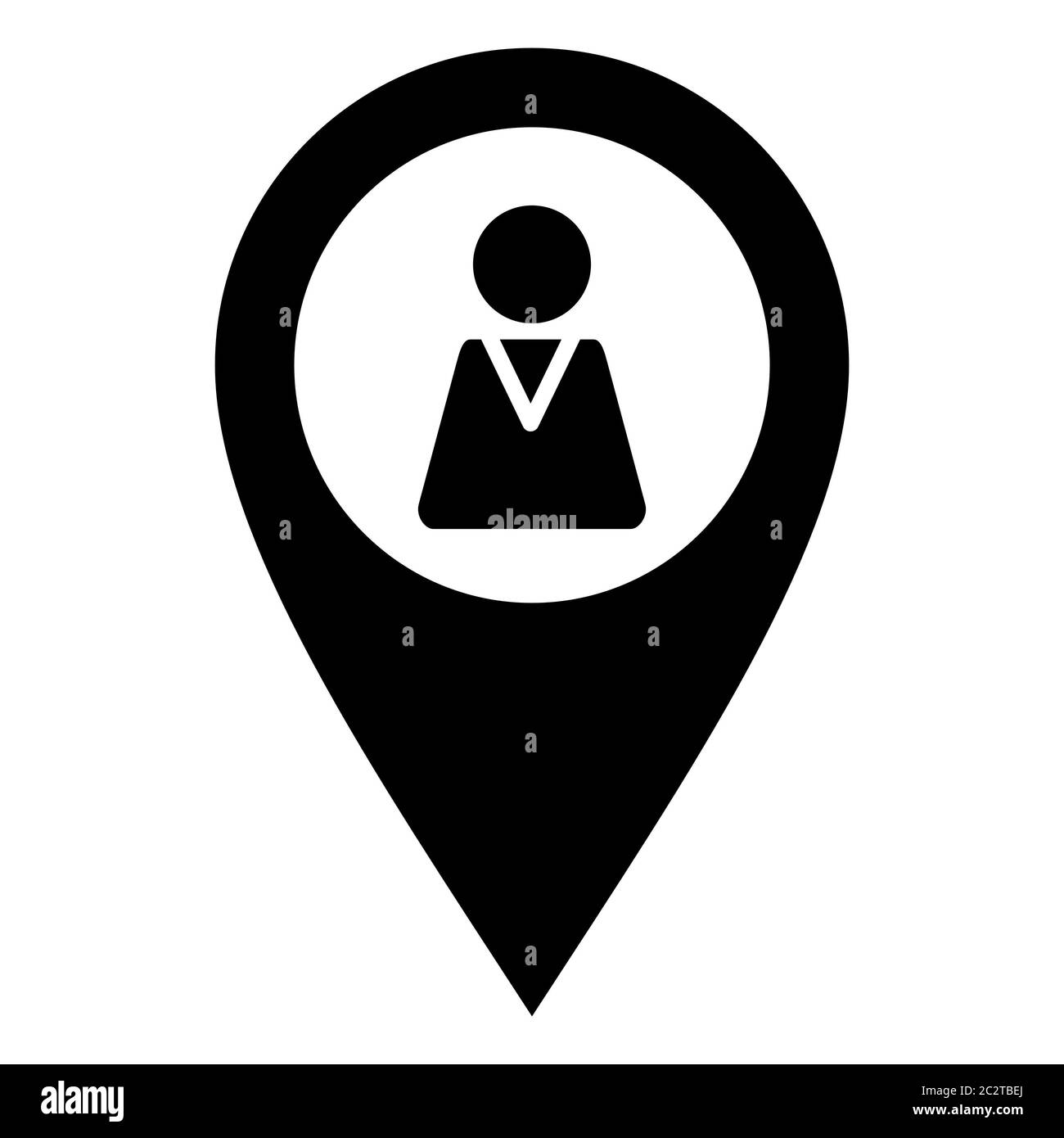 Figure and location pin Stock Photo - Alamy