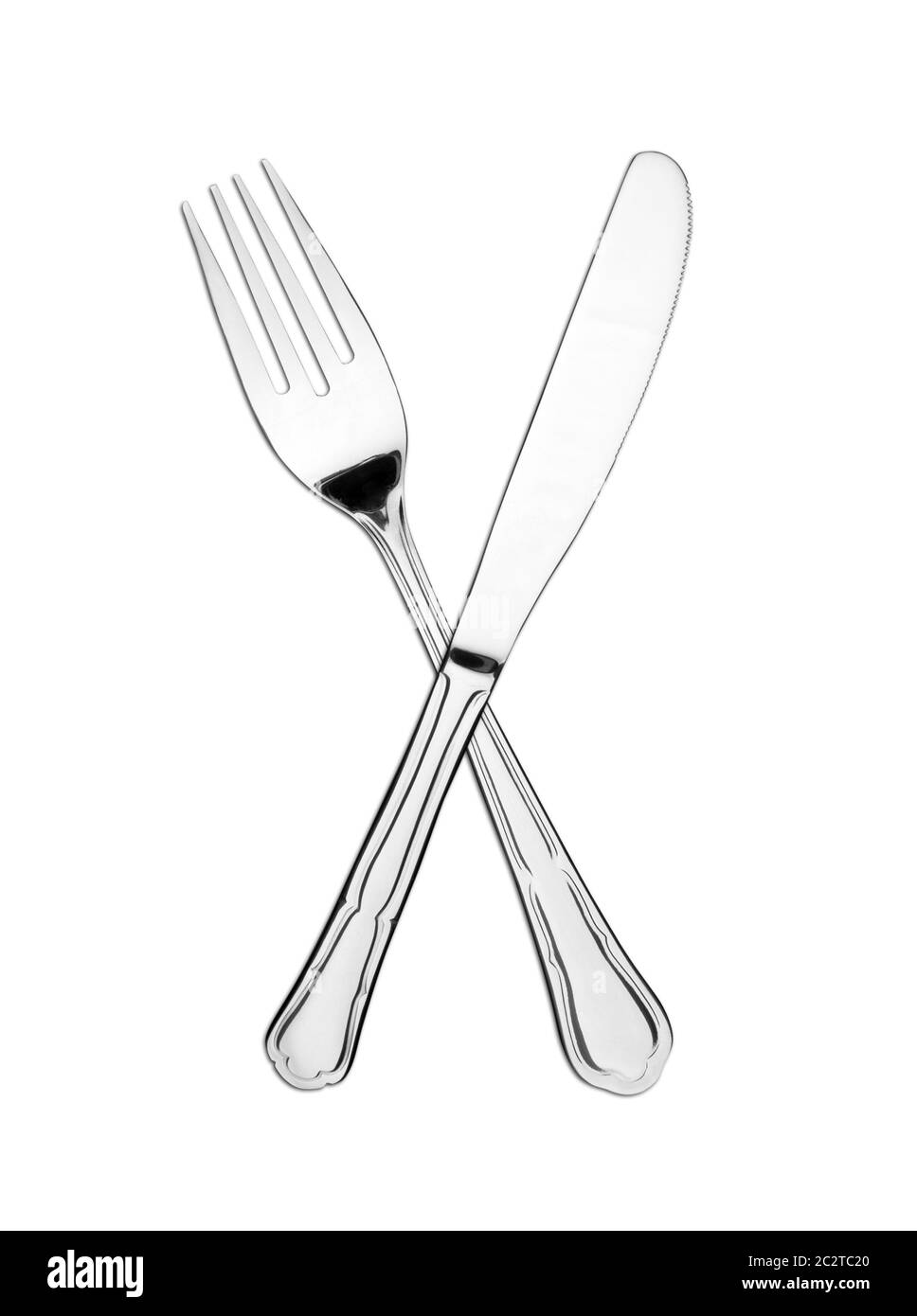 Crossed fork Black and White Stock Photos & Images - Alamy