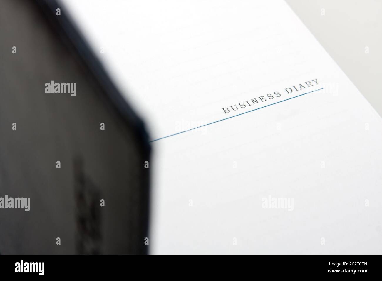 Close-up view of an open business diary Stock Photo - Alamy