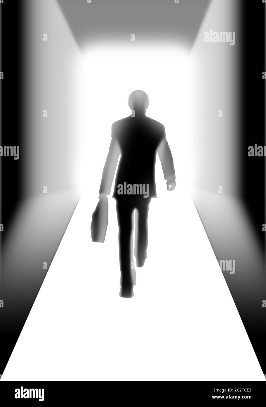 Man Walking Forward Silhouette