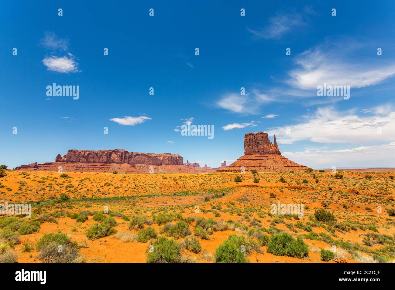 Scenic sandstones landscape at Monument Valley National Tribal Park ...
