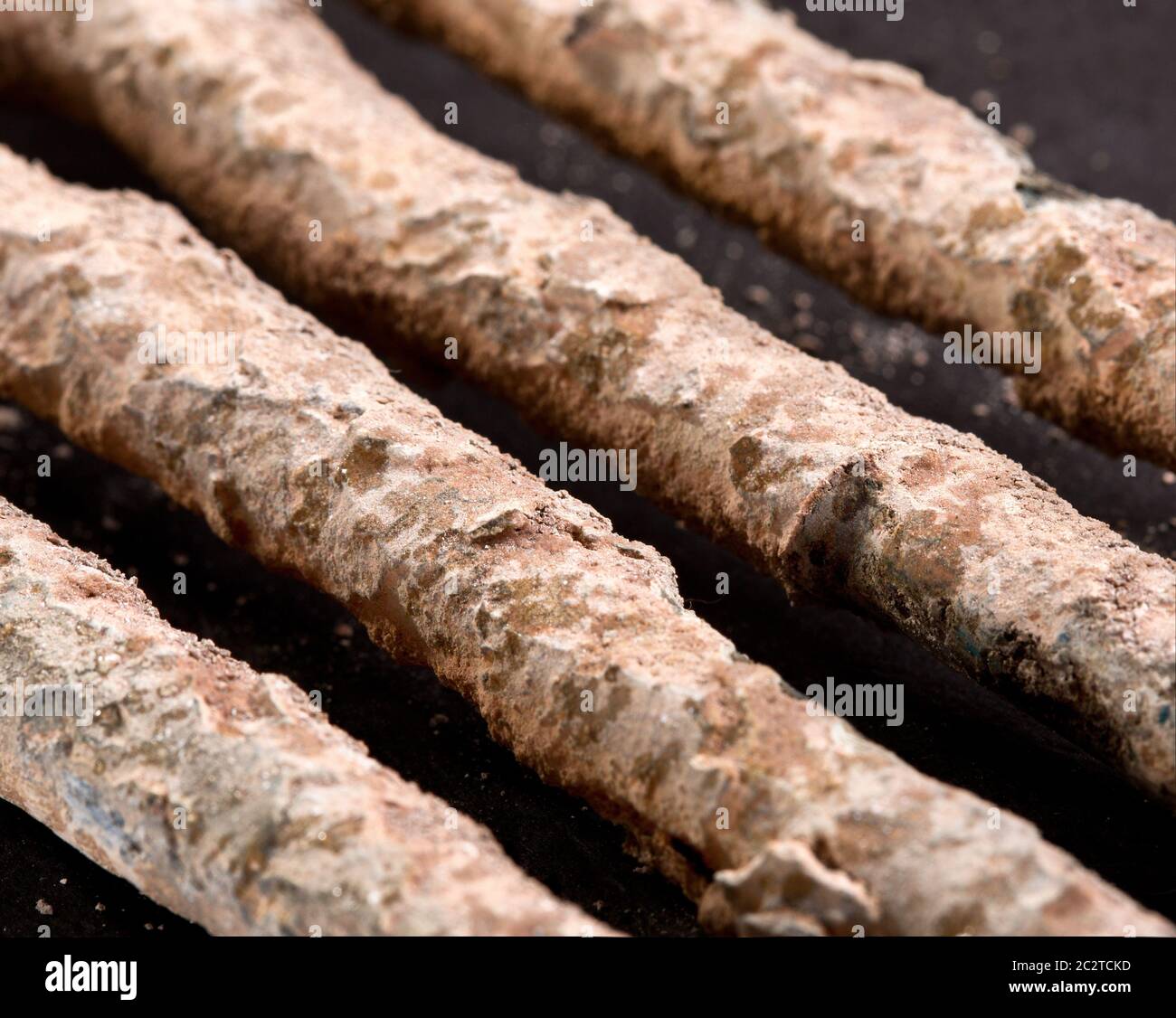 Macro of calcium scum on electrical heater Stock Photo - Alamy