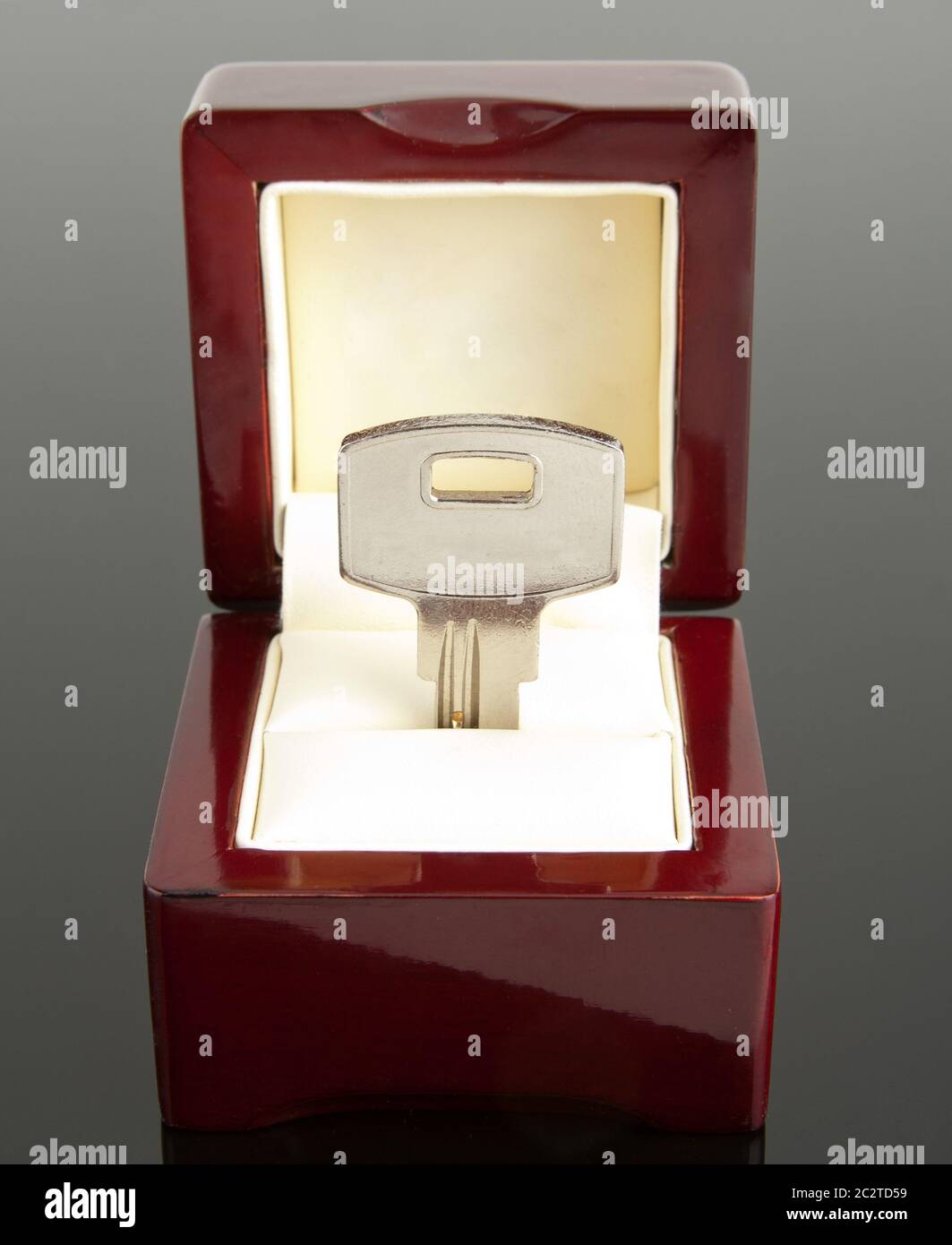 A key of gift house in jewel box Stock Photo - Alamy