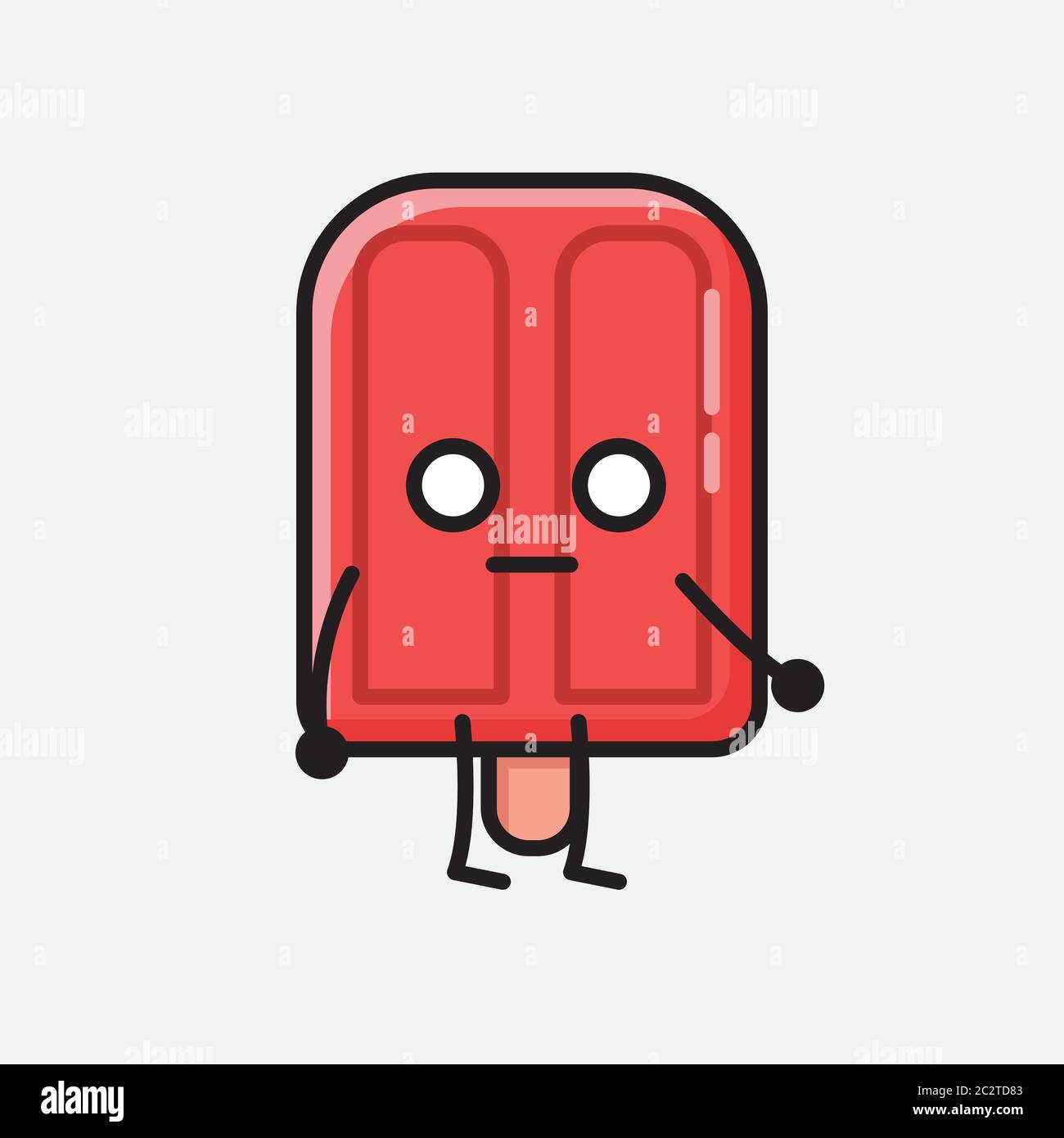 An illustration of Cute Popsicle Mascot Vector Character in Flat Design ...