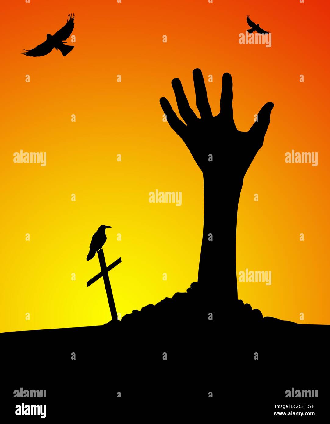 Zombie hand out of ground hi-res stock photography and images - Alamy