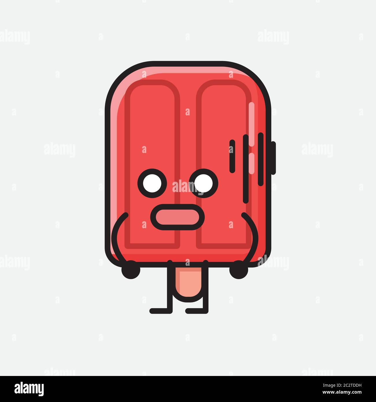 An illustration of Cute Popsicle Mascot Vector Character in Flat Design ...