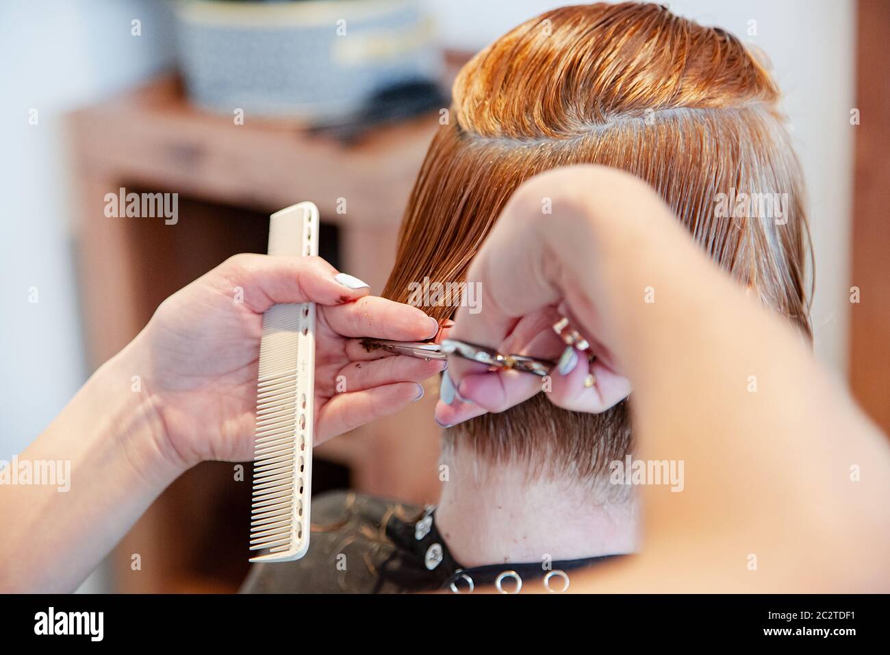 Close hairstyle hi-res stock photography and images - Alamy