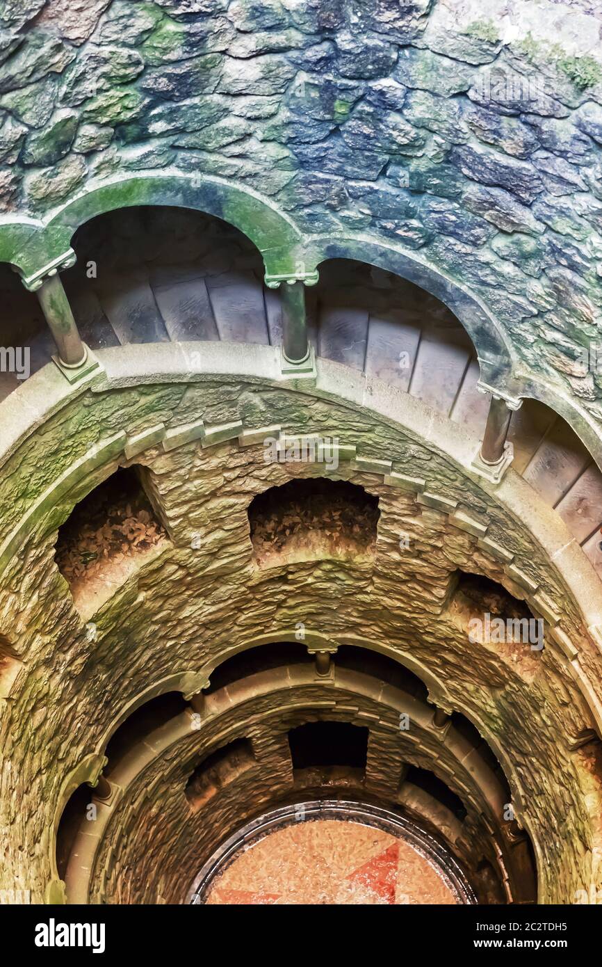 Up view of ancient tower with spiral staircase outdoor Stock Photo - Alamy