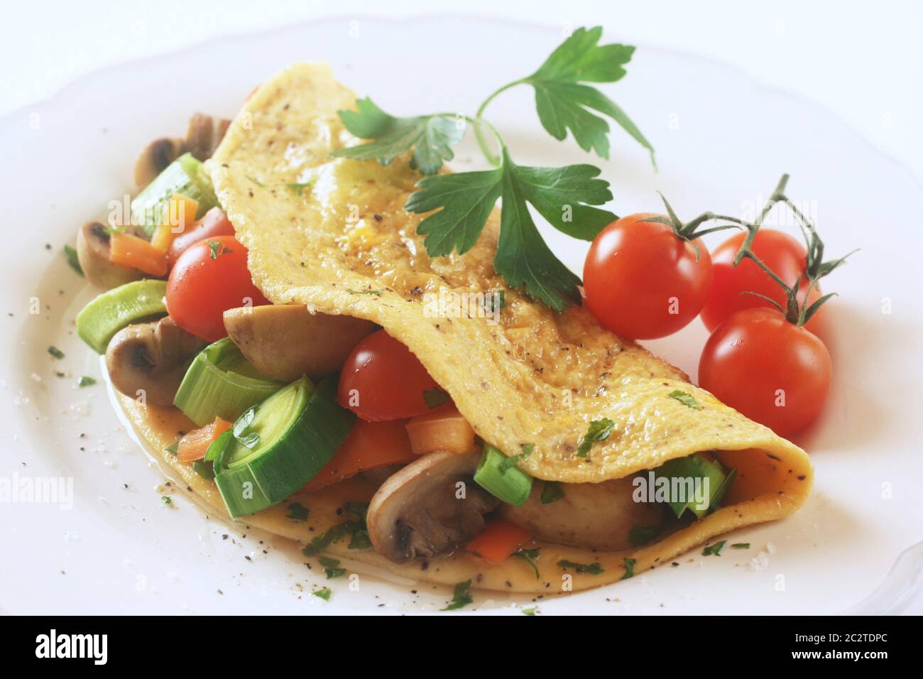 Omelette with vegetables hi-res stock photography and images - Alamy