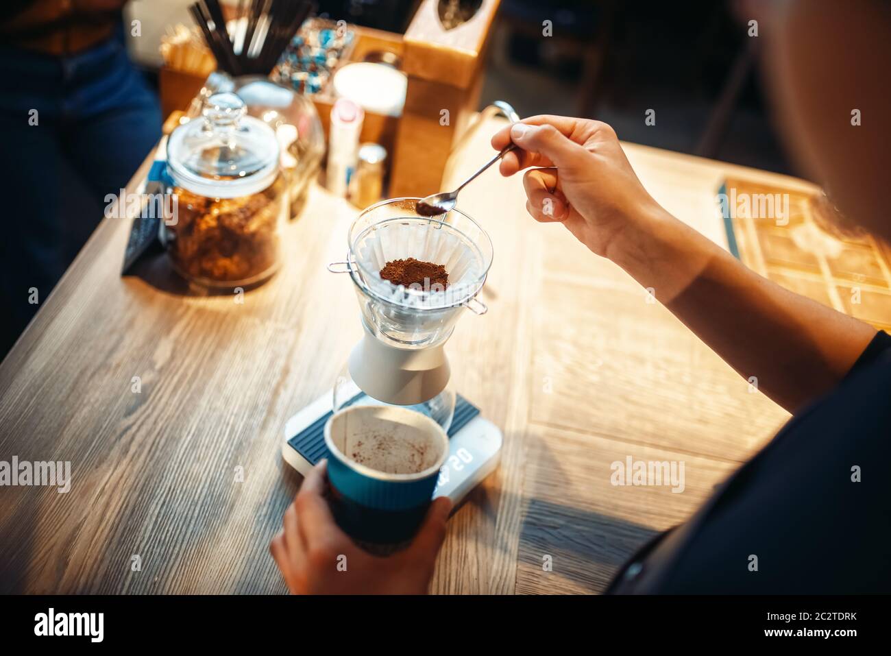 Barman works on bar in hi-res stock photography and images - Alamy