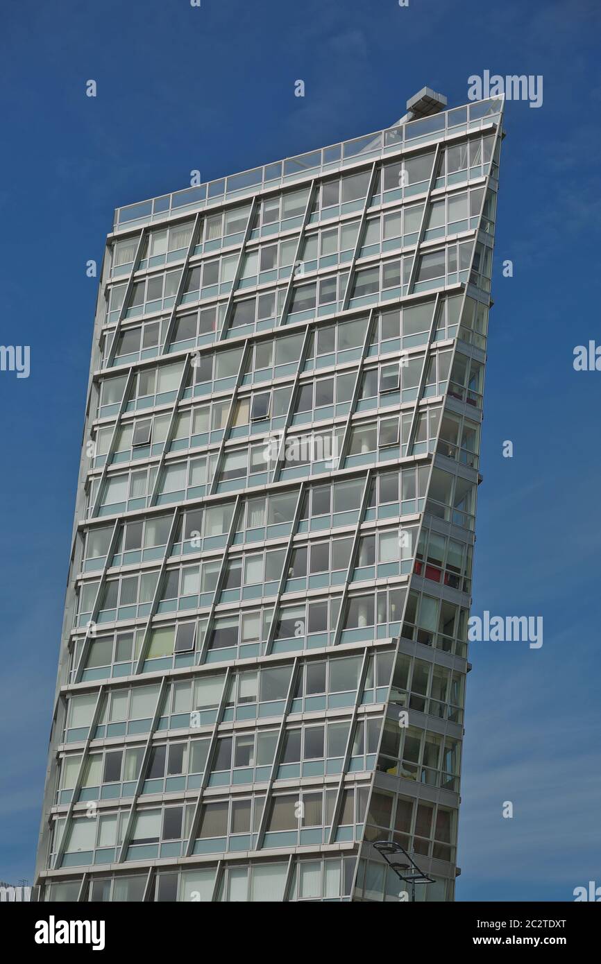 Modern architecture at the Strand street in Liverpool city, England ...