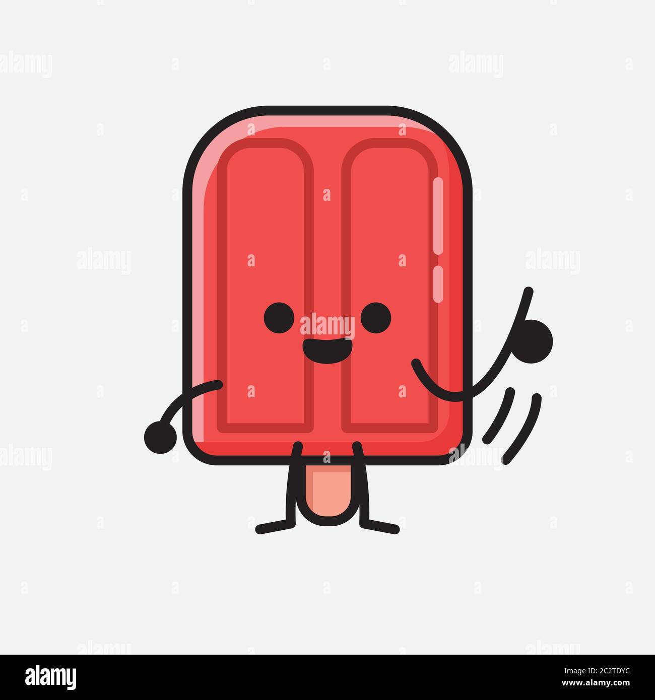 An illustration of Cute Popsicle Mascot Vector Character in Flat Design ...