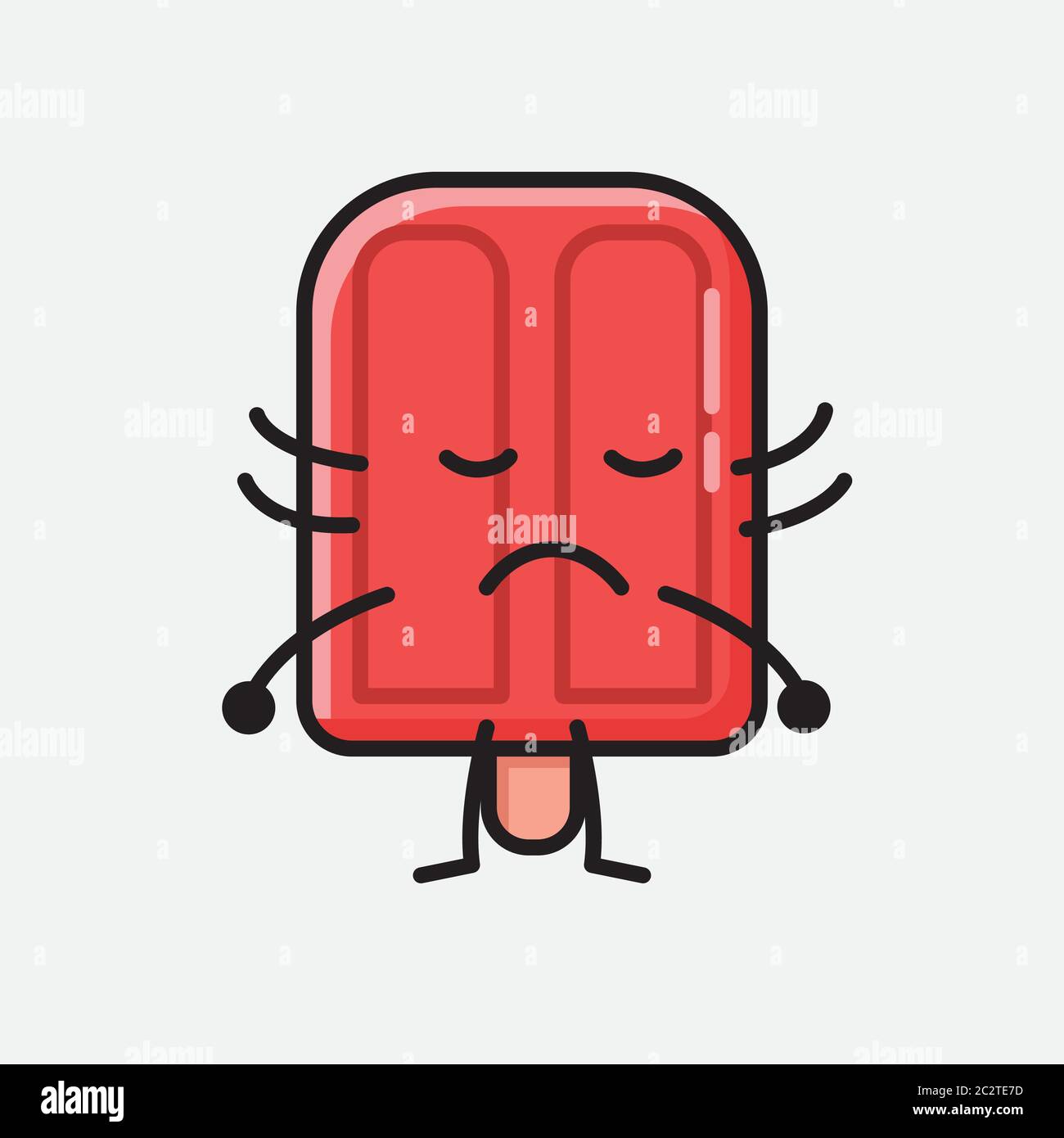 An illustration of Cute Popsicle Mascot Vector Character in Flat Design ...