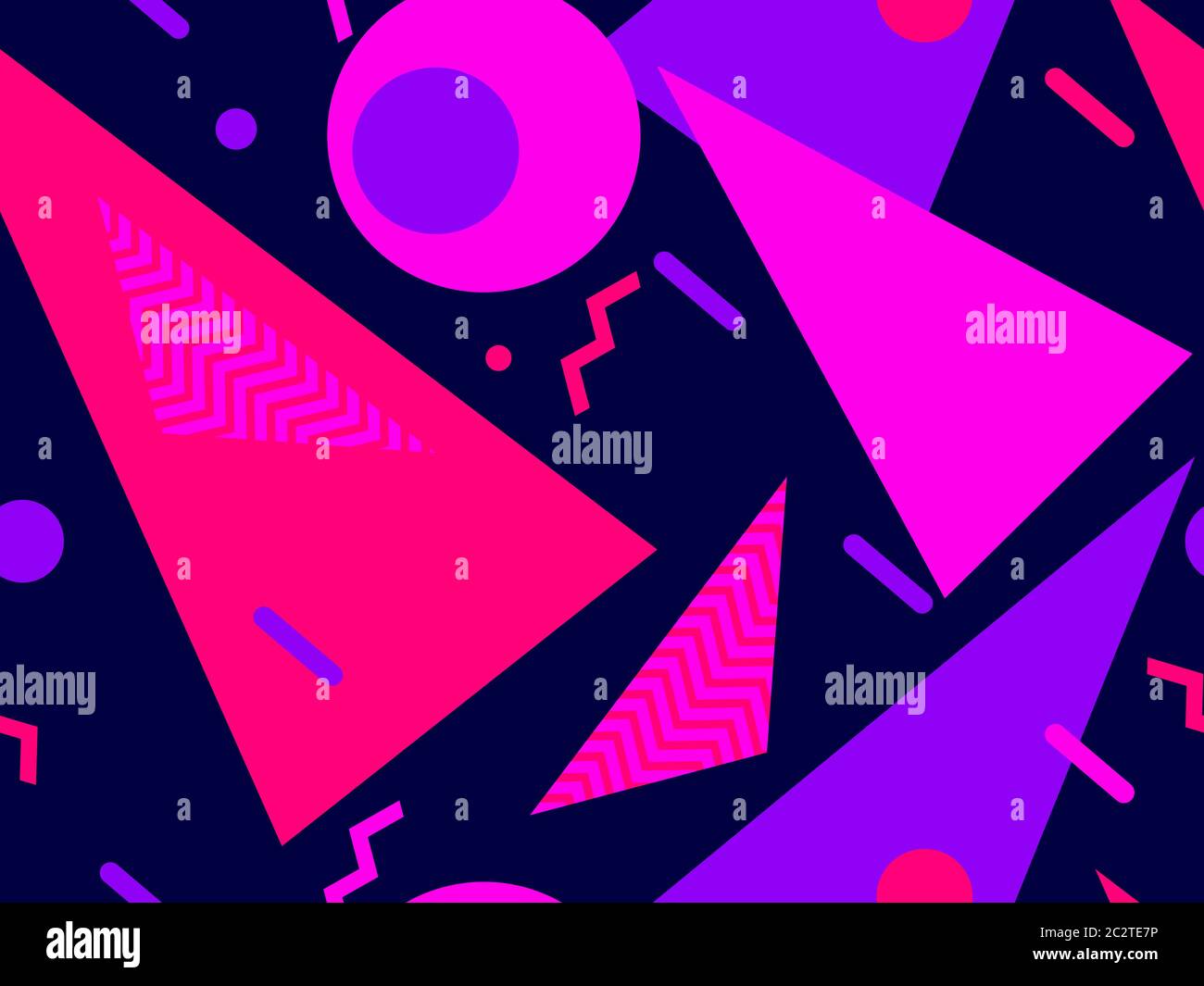 Memphis seamless pattern with geometric shapes in the style of the 80s ...