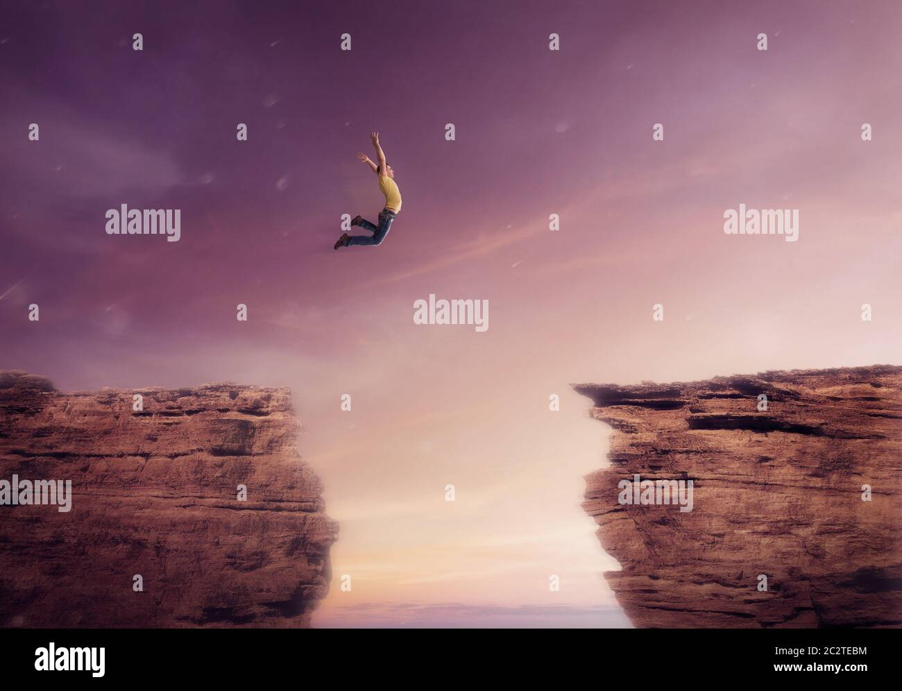 Young People Jumping Off Cliffs High Resolution Stock Photography and ...