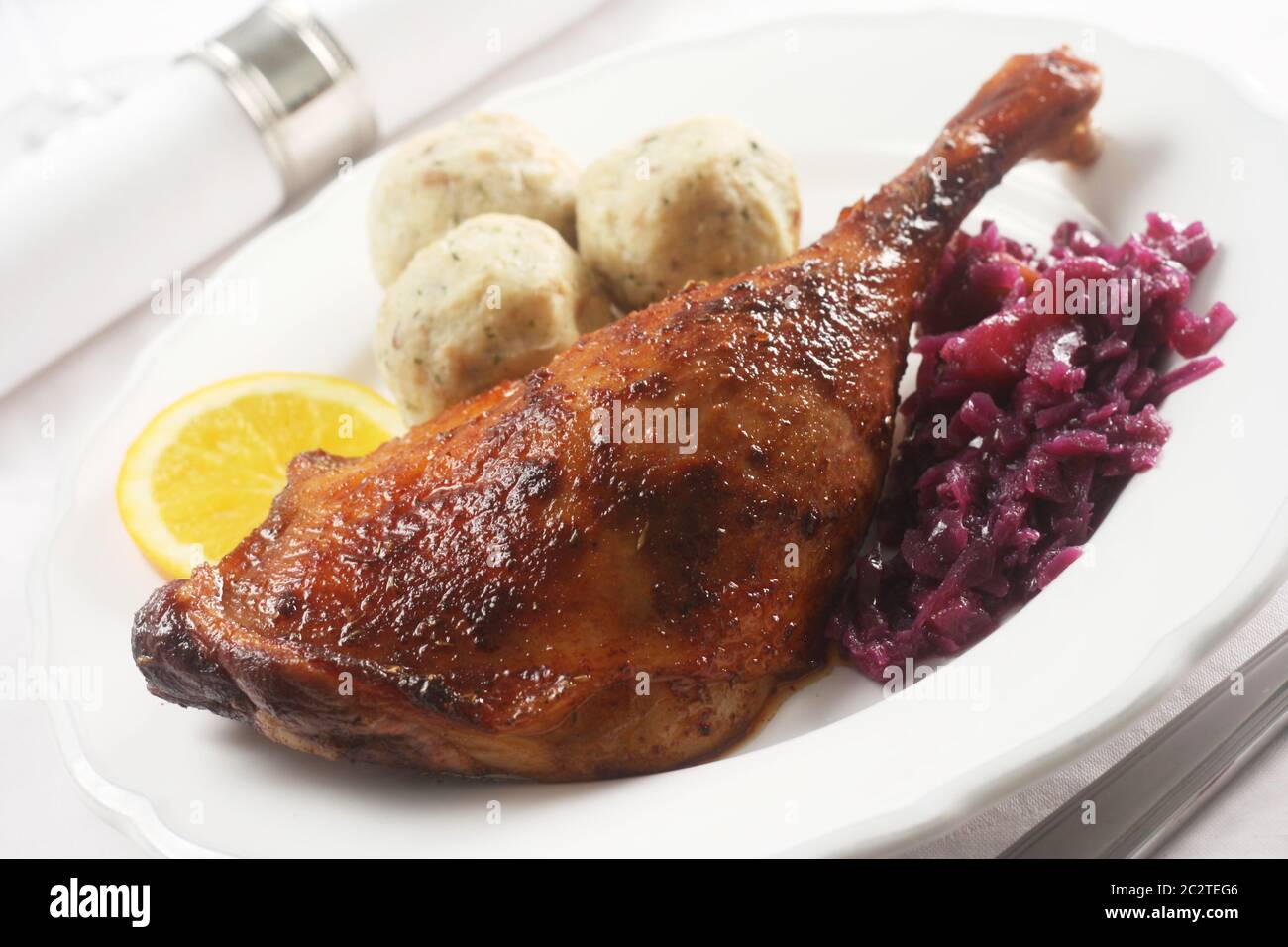 Roast Leg of Goose Stock Photo - Alamy