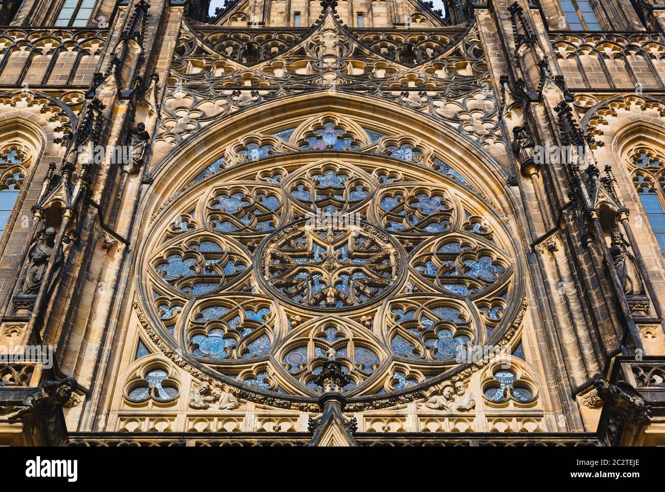 Old building facade with big window, old European town. Summer tourism ...