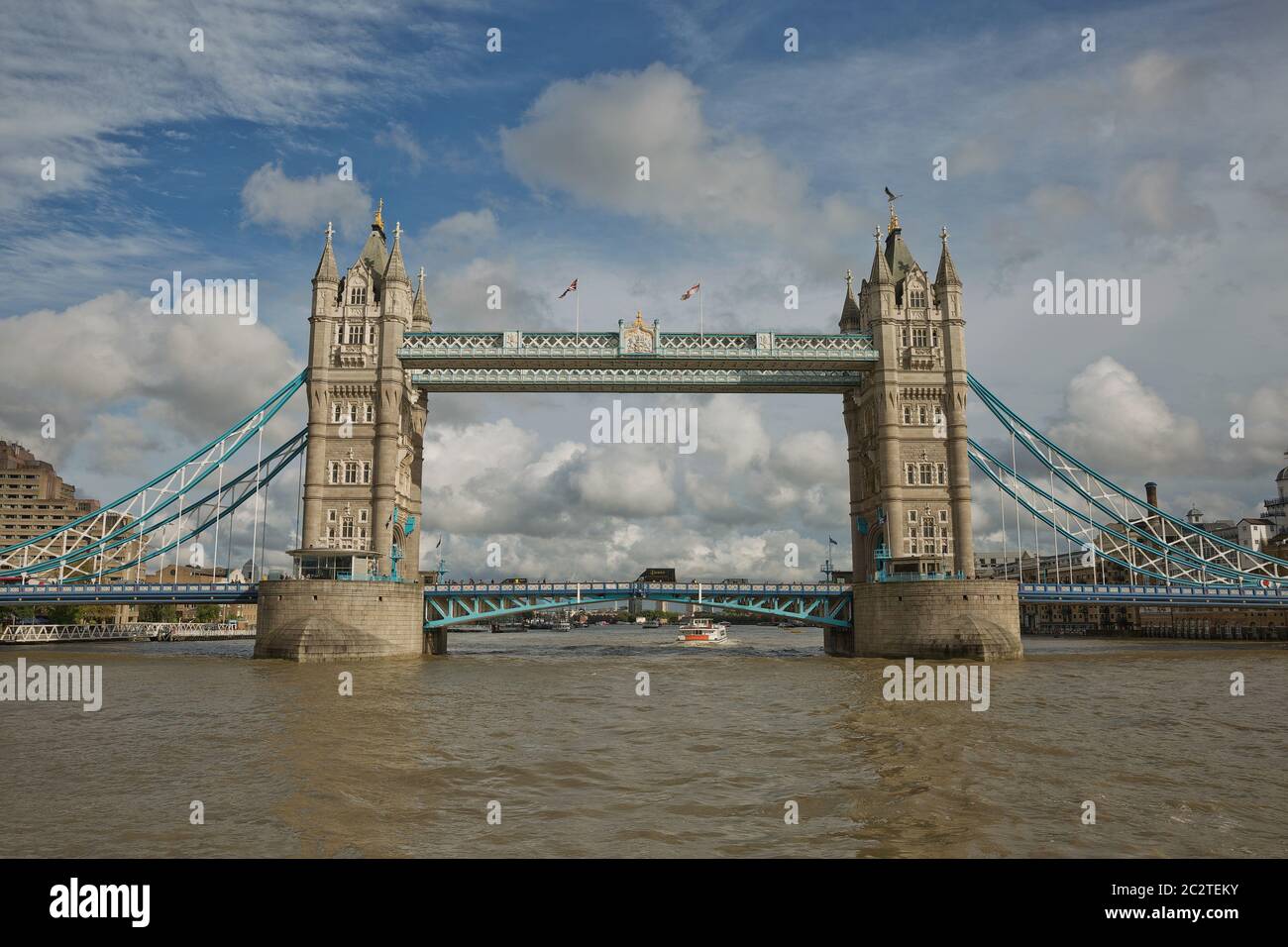 Tower Bridge in the City of London. This iconic bridge opened in 1894 ...