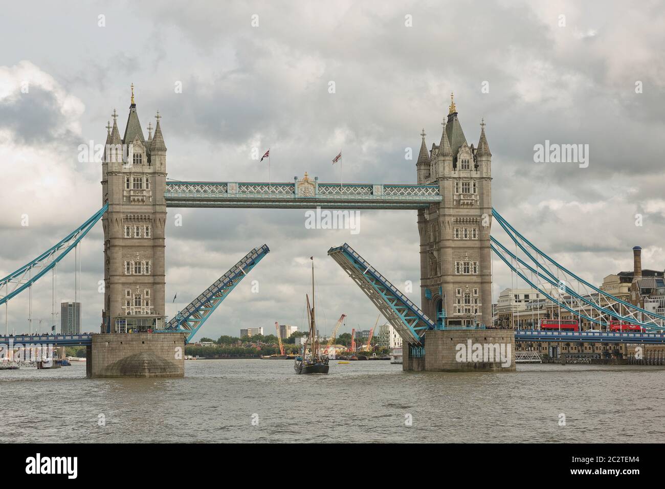 Tower Bridge in the City of London. This iconic bridge opened in 1894 ...