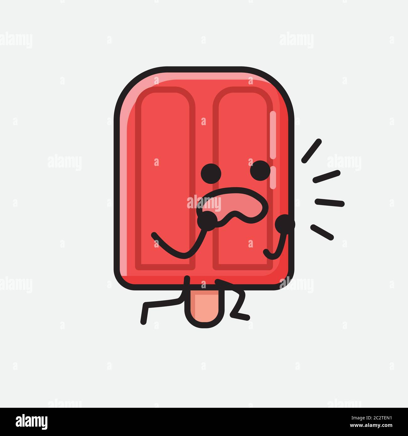 An illustration of Cute Popsicle Mascot Vector Character in Flat Design ...