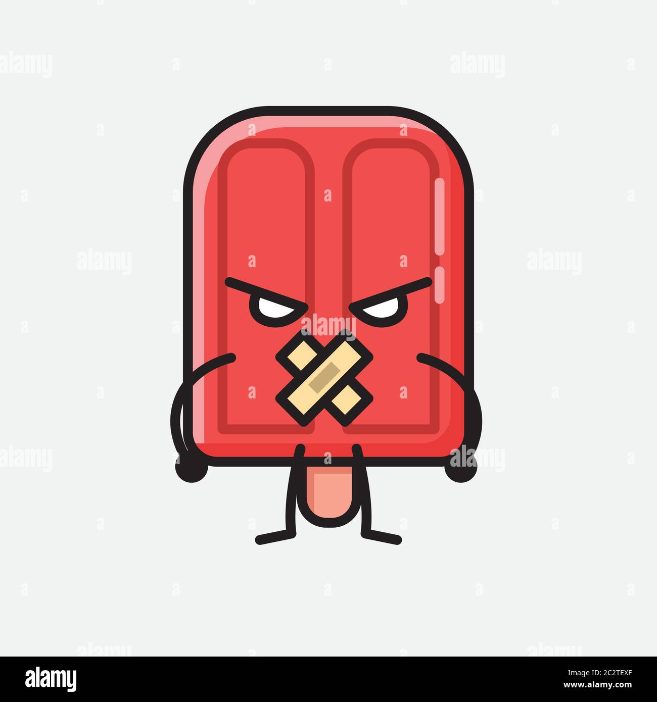 An illustration of Cute Popsicle Mascot Vector Character in Flat Design ...