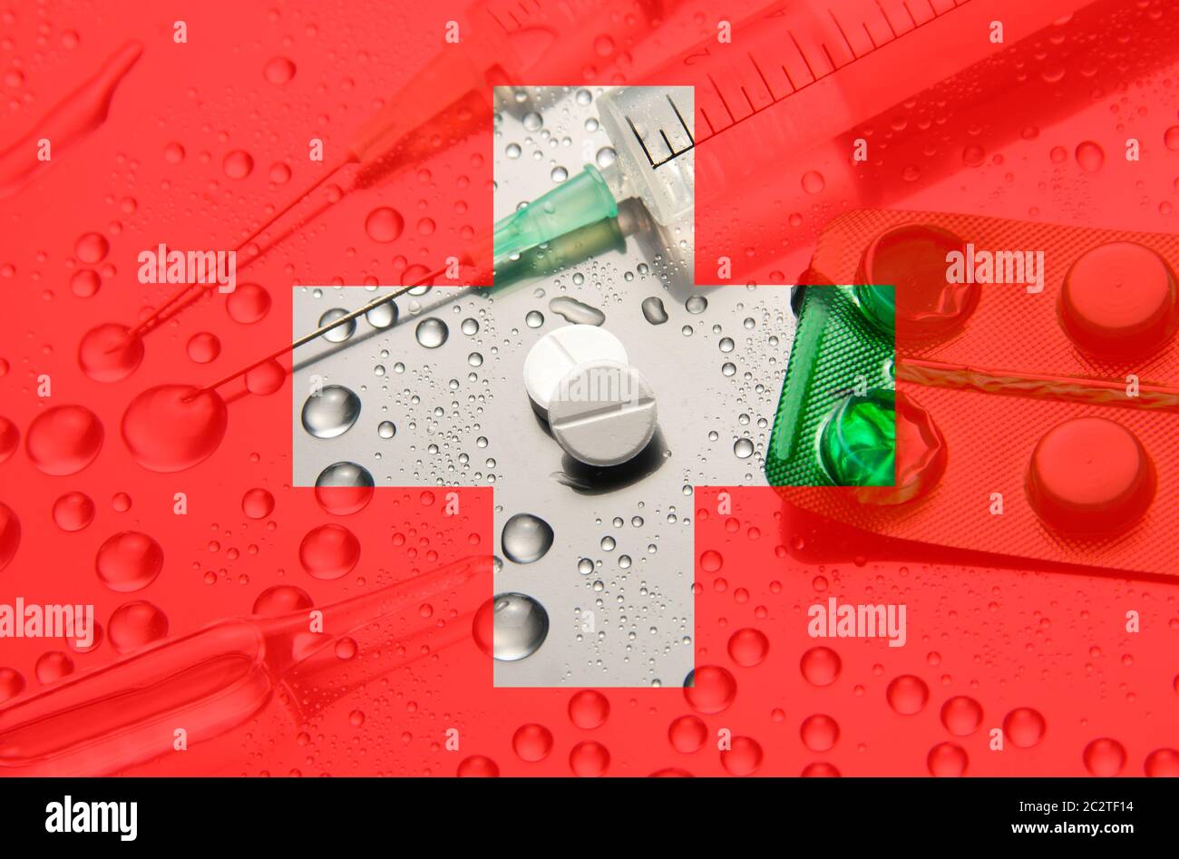 Medicine and syringes. First aid Stock Photo - Alamy