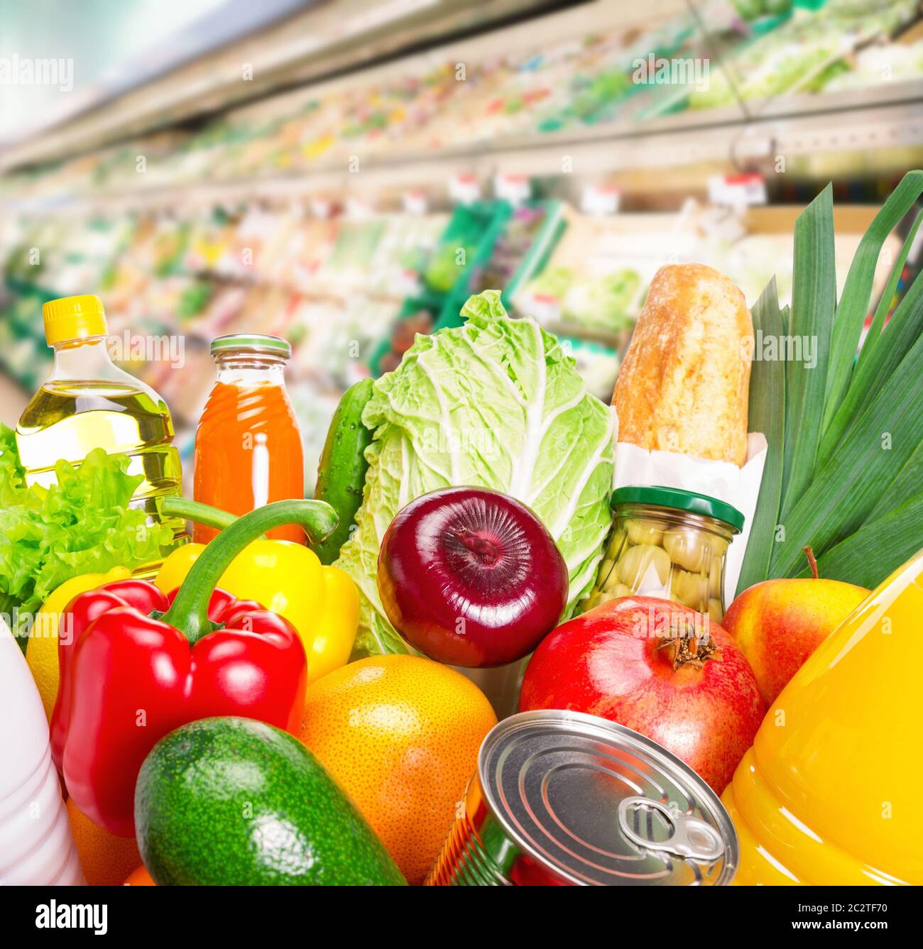 Various fruits and vegetables. Food set. Close-up photo Stock Photo - Alamy